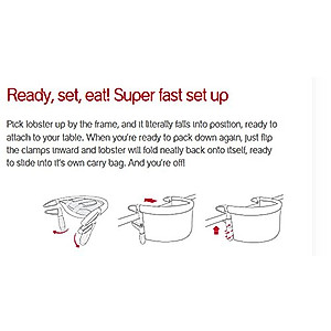 phil&teds Lobster Clip-On Highchair, Black – Award Winning Portable High Chair – Includes Carry Bag and Dishwasher Safe Tray – Hygienic and Easy Clean – Safe and Secure – Ideal For Home and Travel