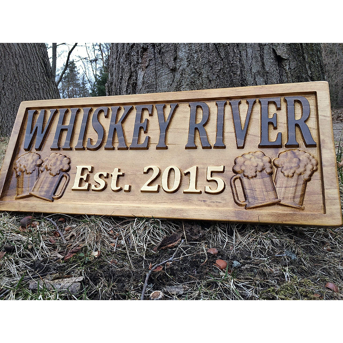 Personalized Bar Sign Custom Carved Wood Sign Personalized Wood Sign Groomsmen Gift Cabin Sign Man Cave Sign Pub Rustic Home Decor Housewarming Gift Wine Cellar Beer Basement Bar Decor
