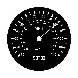 Speed Speedometer Odometer Car Race Motorcycle Bicycle Black PopSockets Swappable PopGrip