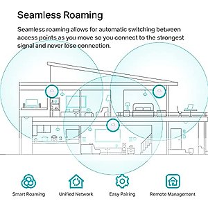 TP-Link EAP613 Wireless Access Point w/o DC Adapter | Ultra-Slim | Omada True Wi-Fi 6 AX1800 | Mesh, Seamless Roaming, WPA3, MU-MIMO | Remote & App Control | PoE+ Powered | Multiple Controller Options