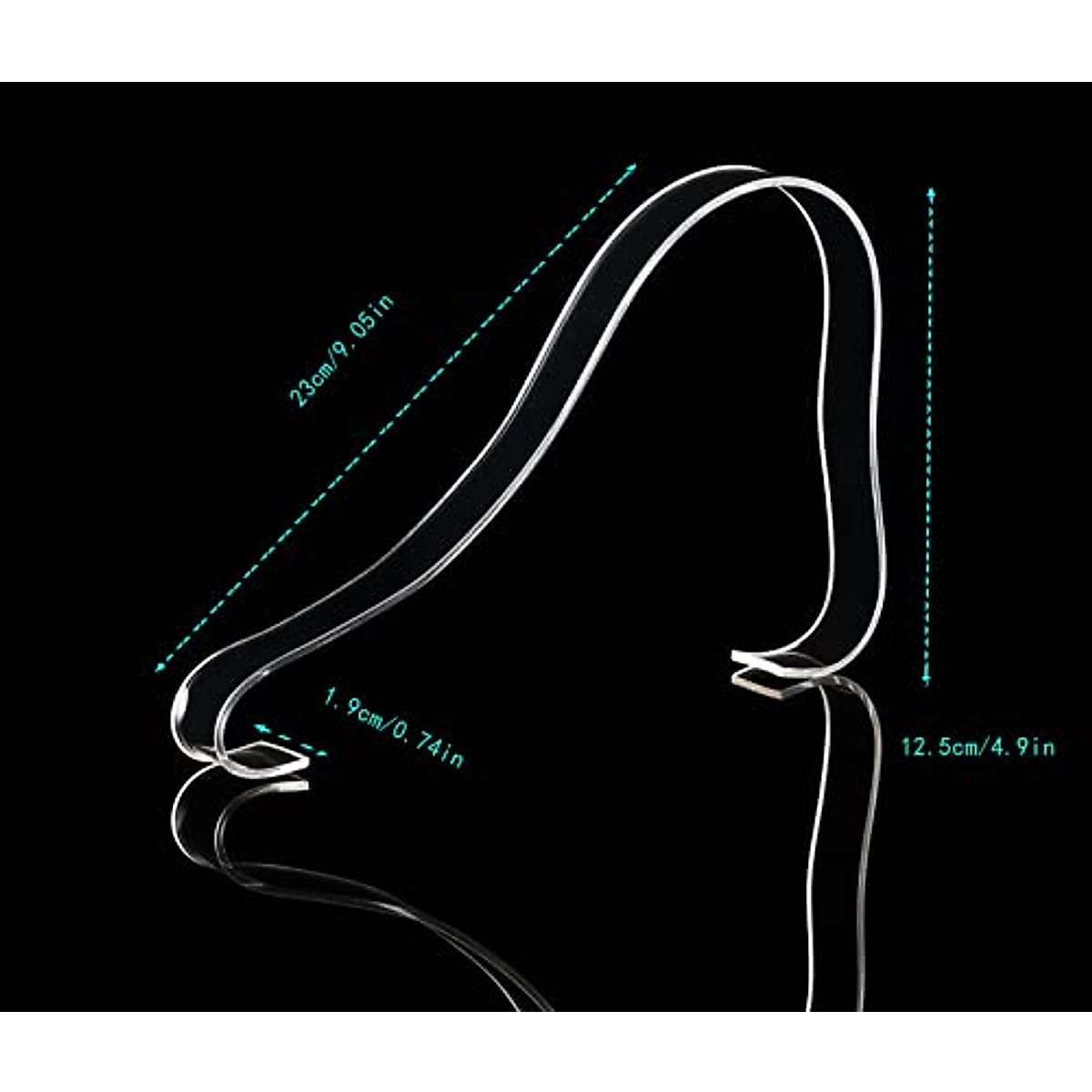 Yusionler Acrylic Display Sandal Stands 10 Pcs/5 Pairs Clear Stand for Display Sandal Shoes Display Stand Inserts Holders