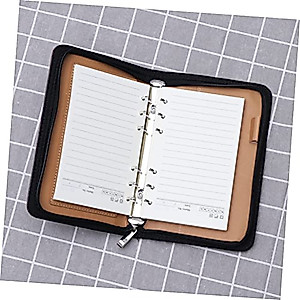 Ciieeo Notepad Calculator Leather padfolio Zippered Leather Portfolio Business Portfolio Zipper Portfolio Business Notepad Business padfolio folders for Binders with Zipper Wallet