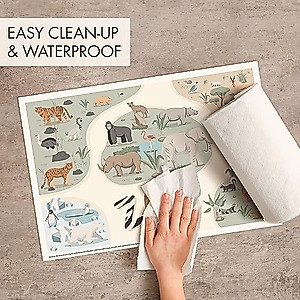 Stylish Disposable Placemats for Babies - 40 Easy to Use Sticky Toddler Placemats Keep Your Dining or Restaurant Table Clean - Entertaining Mats are a Must Have Essential for Eating Out or Travelling