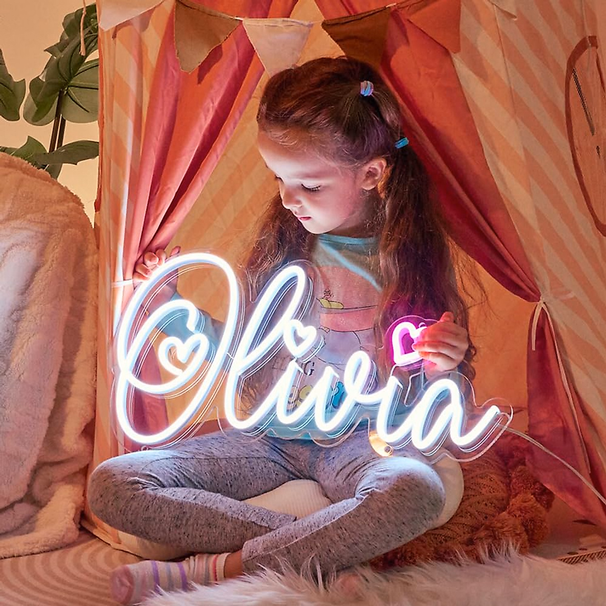 Custom Neon Signs,Personalized Neon Name Sign for Wedding Bedroom Birthday Christmas Party Game Room Home Wall Decor Bar Salon Business Logo Congrats Gifts Led Neon Light Sign (1 Line Text (10"-16"))