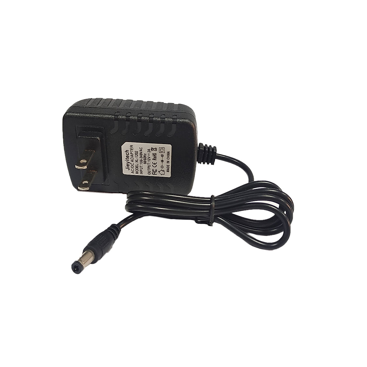 Jieyitech 12V 2A 24W Power Adapter Supply 100-240V AC to DC 2.1mm X 5.5mm US Plug 12v 2 Amp Switching Power Supply for 12v LED Strip Light, CCTV Security Camera BT Speaker Webcam Router
