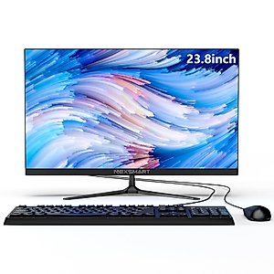 SAINTDISE All-in-One Desktop Computer Celeron N5095 2.9Ghz All-in-One PC 23 inch 8GB RAM 512GB SSD 1920 * 1080 IPS Display Desktop Computer with Dual-Band WiFi & Bluetooth,Keyboard and Mouse