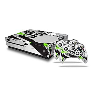 WraptorSkinz Decal Vinyl Skin Wrap Compatible with Xbox One S Console and Controllers - Baja 0018 Lime Green