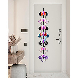 3 Pcs Mouse Ears Holder, Mouse Ear Headband Holder Organizer, Headband Storage Display Stand, Hanging Hair Accessory Rack for Girls Room Wall Decor