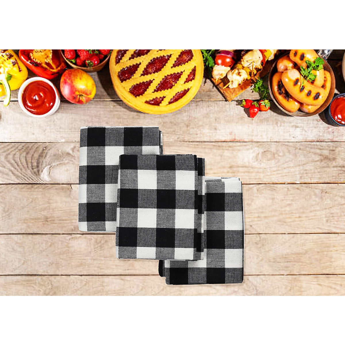 RIANGI Floral Kitchen Towels Yellow Kitchen Towels Set of 6 Yellow Dish Towels for Kitchen,Yellow Kitchen Decor 100% Cotton Size 20x28 Inches - Now Designs Kitchen Towels