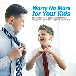 AdirOffice Pistol Safe - Electronic, Easy to Install, Heavy Duty Storage for Firearms Cash Jewelry Documents & More - For Home Office Hotel Use (Black, Medium)