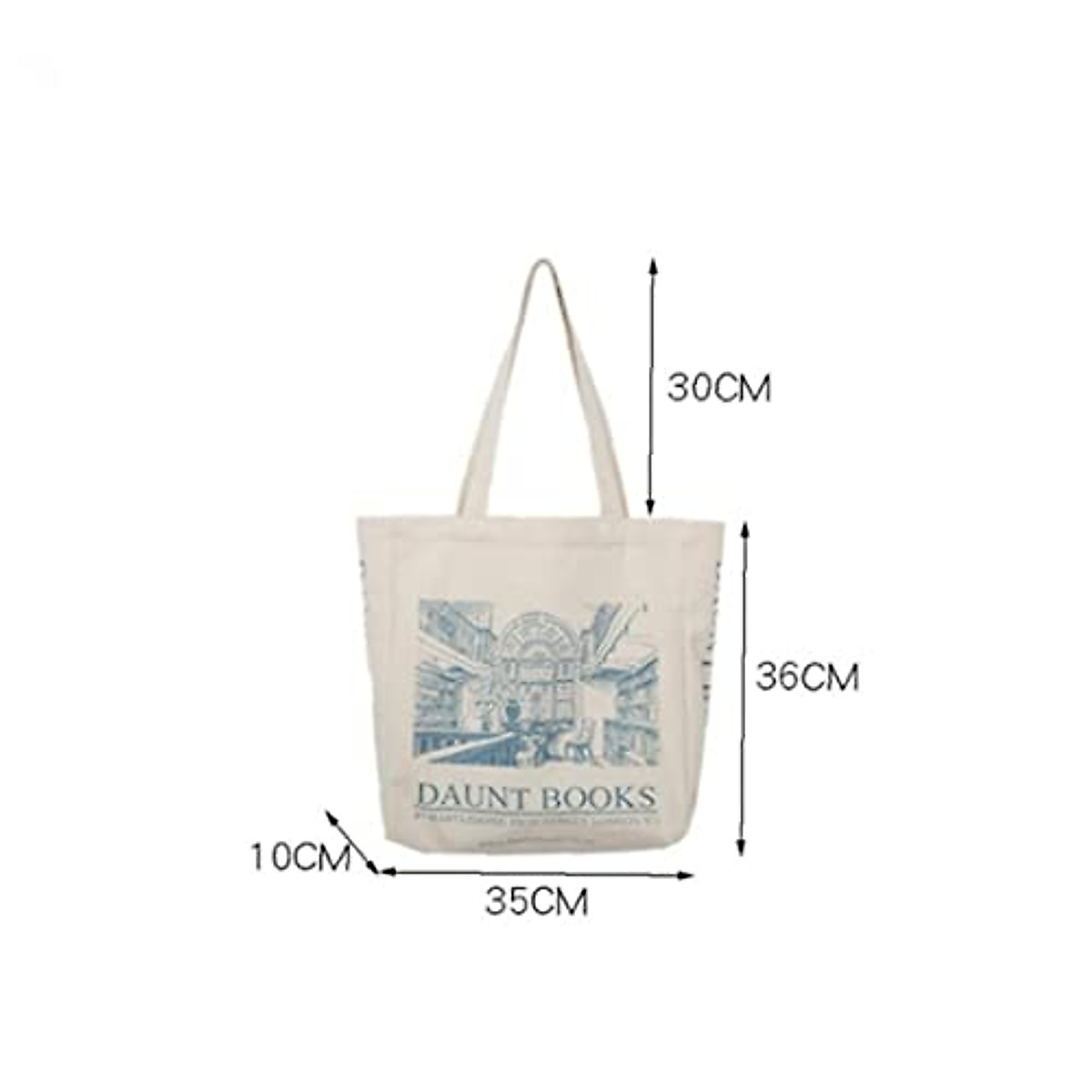 Ruluti Canvas Shoulder Bag London Daunt Books Handbags Daily Shopping Bags Durable Large Tote Bag for Men Women
