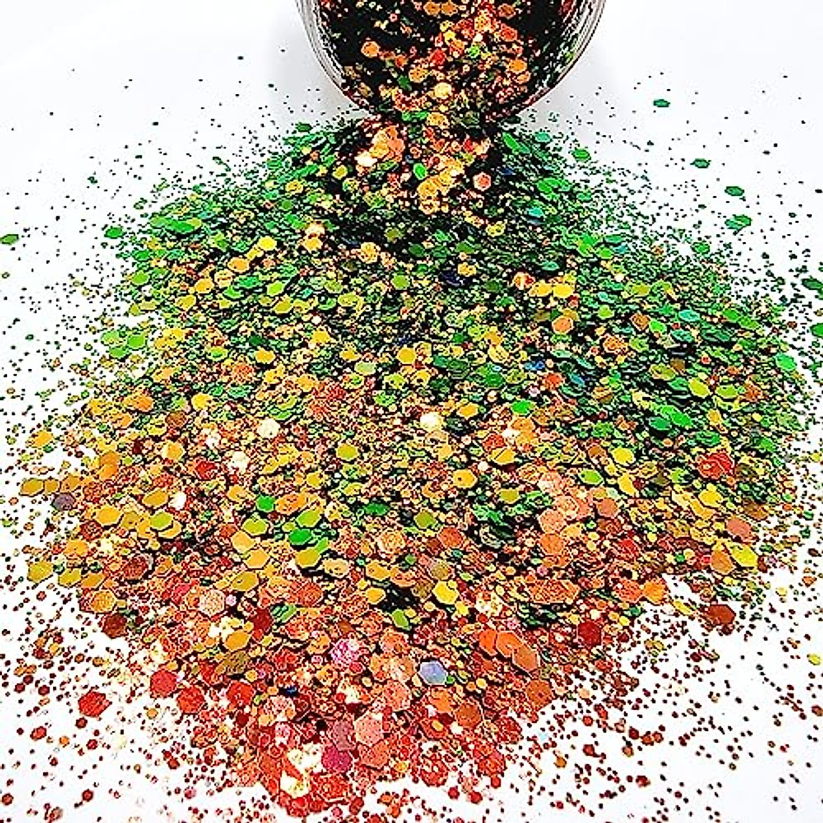 Terrain's a Harmonious Blend of Mixed Size Colour Changing Glitter. Available in 7 Sizes. (10gm Bag)