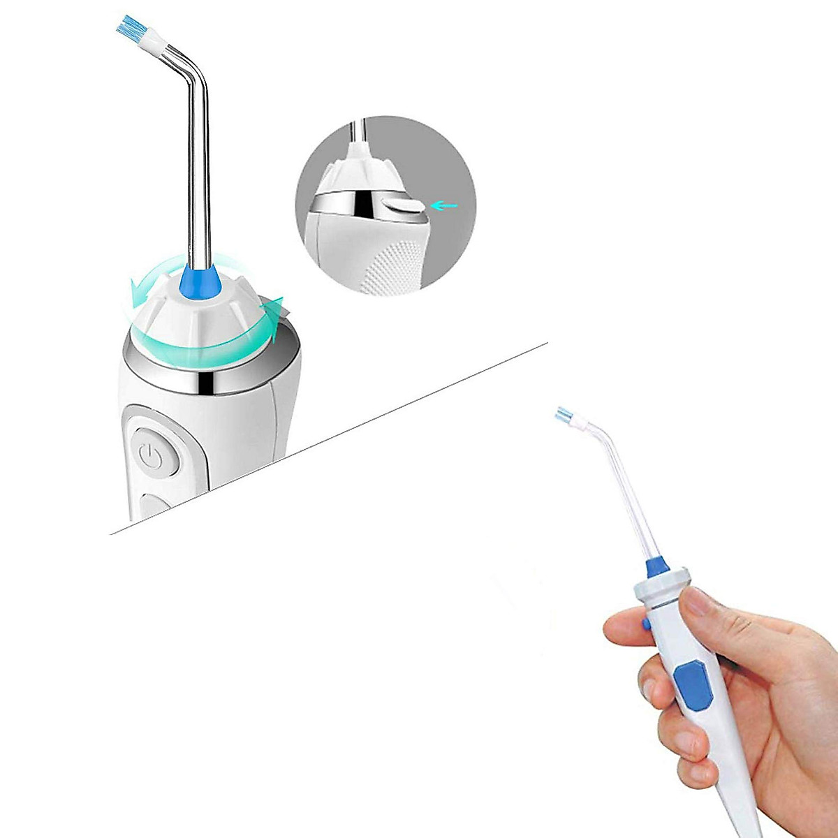 Plaque Seeker Replacement Tips Compatible with Waterpik Water Flossers and Other Brand Oral Irrigators, Water Flosser Tip Replacement, Plaque Remove Brisles Tips(4-Pack)