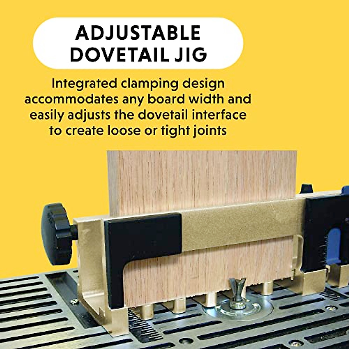 General Tools Woodworking Dovetail Jig - 12" Template Kit for Furniture & Wood Cabinet Making,Gold
