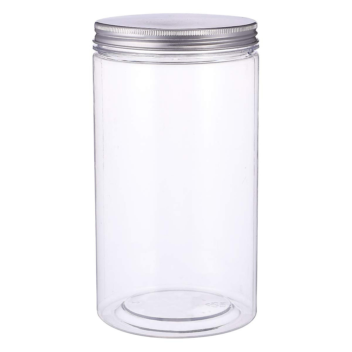Cabilock 4pcs Plastic Cereal Storage Container Plastic Food Storage Container Tank Food Storage Jar with Lid for Loose Tea Sugar Dry Grains Food Coffee Bean 10cm