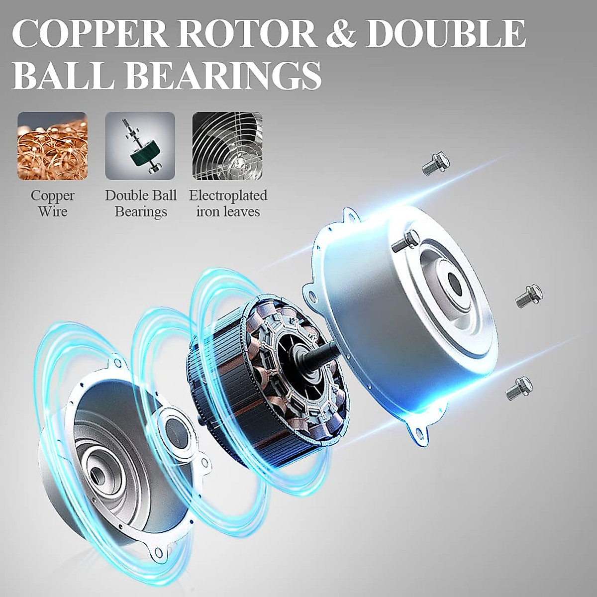 WiseWater 6 Inch Exhaust Fan, 110 V Wall Mounted Exhaust Fan, Low Noise 353 CFM Extractor with Variable Speed Controller for Kitchen, Bathroom, Smoking Room, Garage, Greenhouse, Attic, Farm