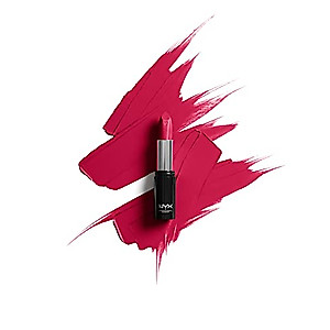 NYX PROFESSIONAL MAKEUP Shout Loud Satin Lipstick, Infused With Shea Butter - Cherry Charmer (Red Fuchsia)