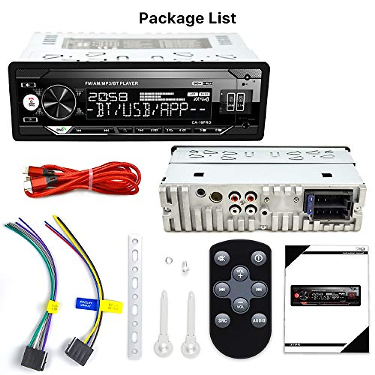 Single Din Bluetooth Car Stereo: Mechless Multimedia Digital Car Audio ...