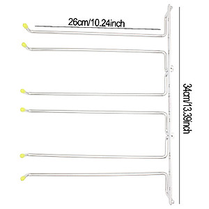 XIAOYU 304 Stainless Steel Stemware Rack, Wine Glasses Racks, Wall Mounted, Under Cabinet Wine Glass Holder Hanger for Shelf Kitchen or Bar, 10.24 Inch, 3 Rows