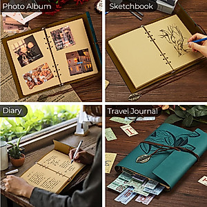 BEYONG Leather Journal Notebook, Daily Diary Gifts for Women Men (Brown, 5"x7.2")