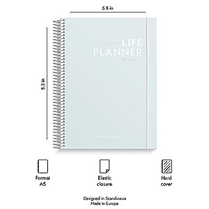 Burde Planner 2024 | Daily & Weekly Planner | Life Planner To Do | Elastic Band Closure, Hardcover | Planner 2024 | Organized living | December 18, 2023 to January 5, 2025