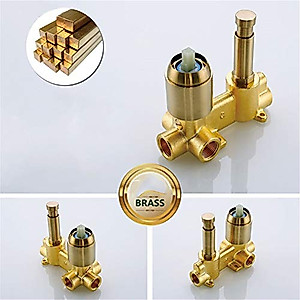 SYLKWOR Bathroom Taps, Bathtub Faucets and Shower Heads Shower Set Mixer Valve Function Bathtub Mixer Taps Hot and Cold Wall Mounted Bathroom Shower Faucet with Hand Interestilife/D.2