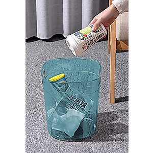 Gereen Bathroom Trash Can, 1.5 Gallon Small Trash Can,Square Trash Bin Wastebasket for Bathroom Bedroom Kitchen Countertop Under Sink or Served as a Ice Bucket (Blue, Pack of 2)