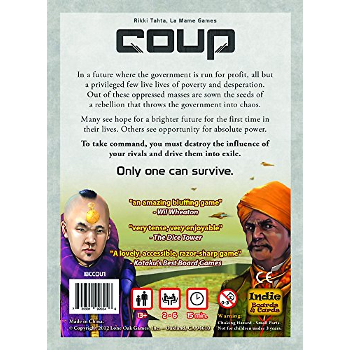 Coup - The Fast, Fun Bluffing Party Game for 2-6 Players. Perfect for Family Game Night with your Teens or Friends. Can you get away with your bluff? Over 1 Million copies sold!