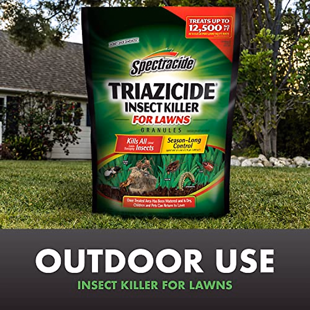Spectracide Triazicide Insect Killer for Lawns Granules, 10 lb Bag, Kills All Listed Lawn-Damaging Insects (Pack of 2)
