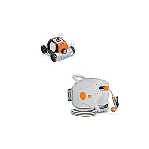 FIILPOW 82 FT Garden Hose Reel & Automatic Pool Cleaner