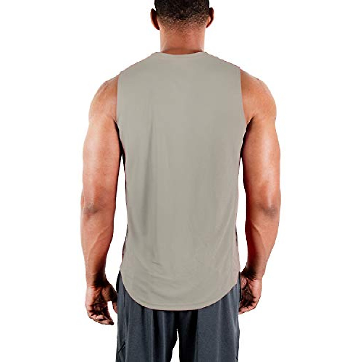 DEVOPS 3 Pack Men's Muscle Shirts Sleeveless Dri Fit Gym Workout Tank Top (X-Large, Black/Navy/Gray)