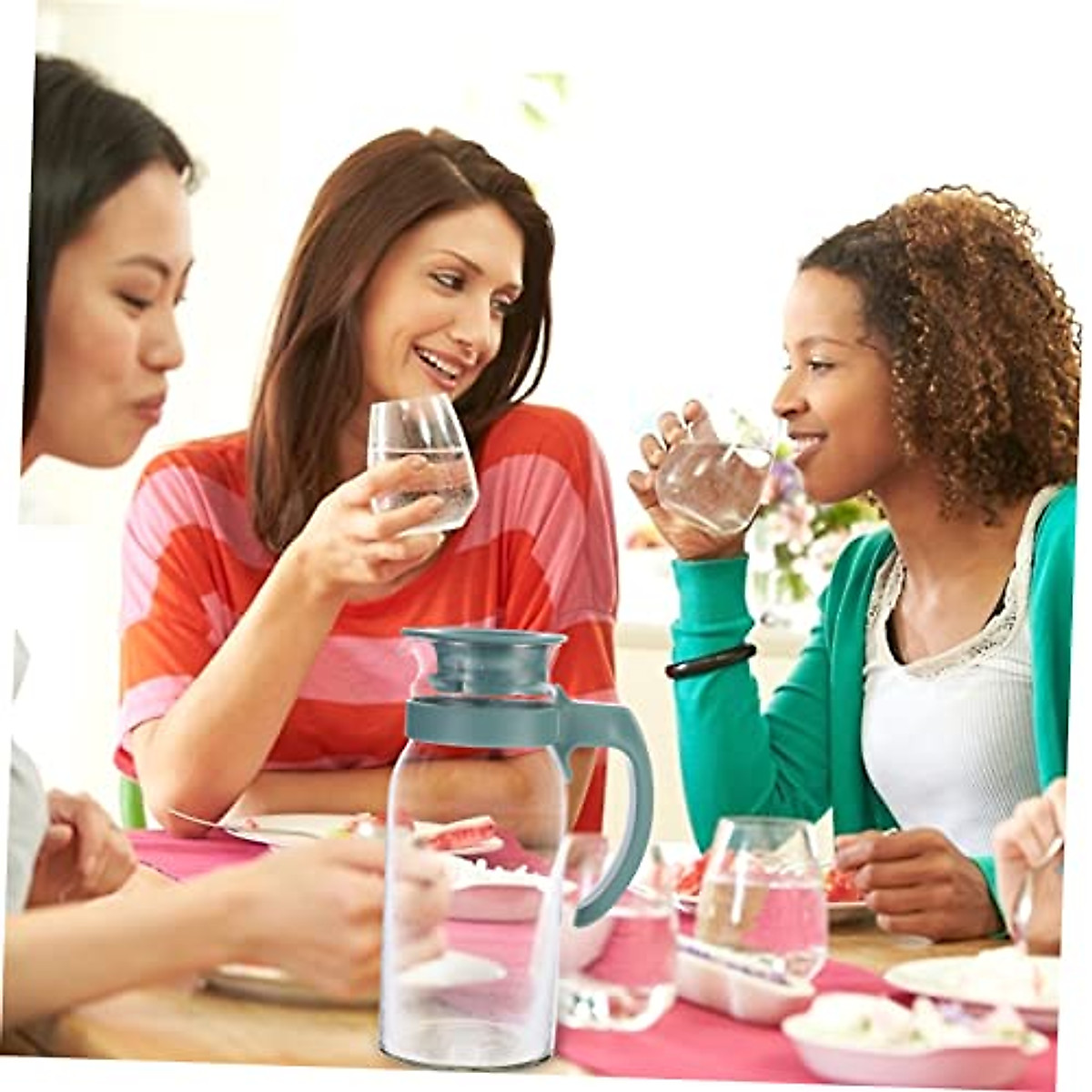 HOMSFOU 3 pcs Teapot Tea and Holder Leak-proof for with Clear Pitcher Lemonade Milk Night Kitchen Ml Kettle Glass Iced Coffee Multi-purpose Drink Glasses Fridge Teakettle Beverage