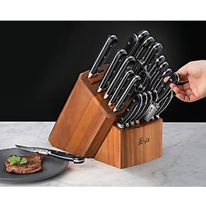 Cangshan V2 Series 1024128 German Steel Forged 23-Piece Knife Block Set, Acacia