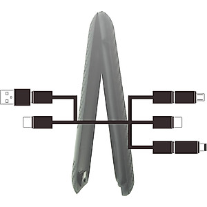Cable-Card USB C to C Charging/Data Transfer Cable with 3 Connectors Adapter Type C to USB A/Micro USB/Light 8P Adapter Compatible with iOS/Micro USB and Type-C Devices