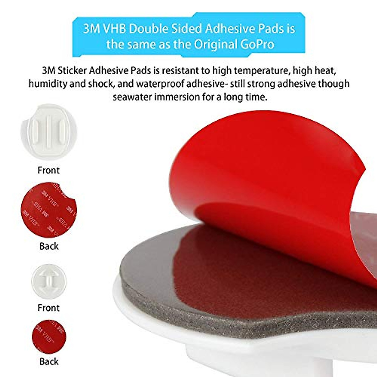 HSU Surf Mounts and Accessories for Ski, Snorkeling, Surfing, Wakeboarding Fitting GoPro Hero 11,10,9,8,7, 6,5,4,3,2, Session, Black, Silver, AKASO Campark, and Other Action Cameras (Surfing Kit)