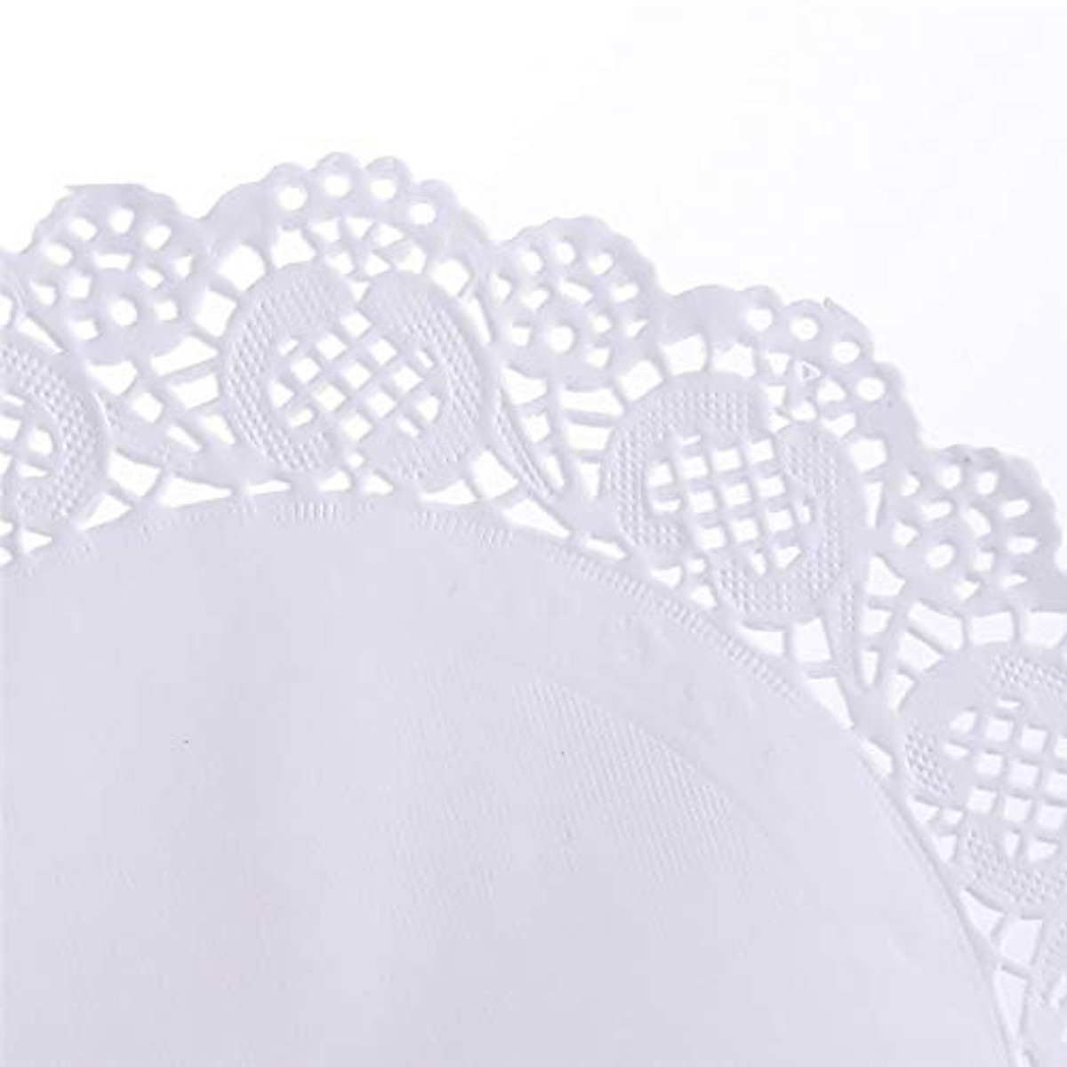 Tim&Lin White Lace Paper Doilies - 10 inch Round Paper Doilies - Disposable Paper Placemats - for Wedding, Birthday, Cakes, Desserts, Tableware Food Decoration, Pack of 100