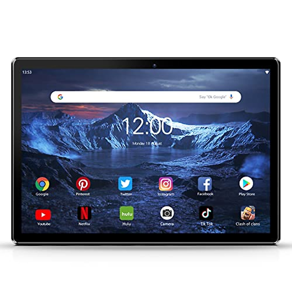 PRITOM 10'' Tablet Android 10 Phone Tablet with SIM Slot, 64GB Quad Core, IPS Touchscreen, 8MP Rear Camera WiFi GPS Bluetooth USB C, Support 3G Phone Call, Black