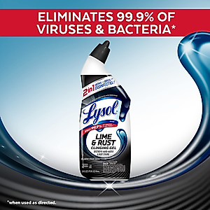 Lysol Lime & Rust Remover Toilet Bowl Cleaner, 48oz (2X24oz), 10X Cleaning Power