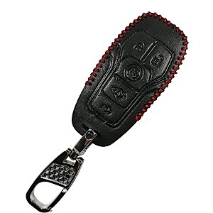 Coolbestda Leather Key Fob Cover Case Remote Keyless Entry Holder Skin Jacket for 2015 2016 2017 Ford Explorer Edge Mustang F-150 Fusion Lincoln MKZ MKC M3N-A2C31243300