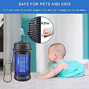Bug Zapper Outdoor, Electric Mosquito Zapper 20W High Powered, Fly Zapper Waterproof, for Indoors, Home, Patio, Garden
