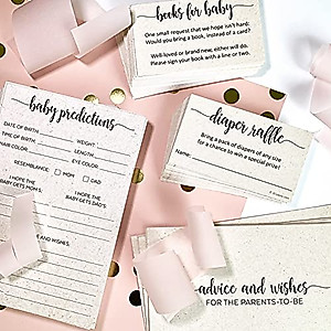 321Done Advice and Wishes for the Parents-to-Be Cards Tan, 4x6, Made in USA, Fun Simple Cute Baby Shower Advice Game for Mom, Dad to Be, 50 Cards