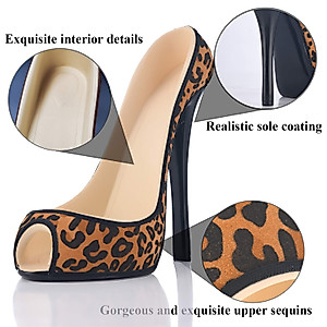 OBALY Wine Rack Holder Bottle Keeper with High-Heel Desig Statue Decorative Wine Rack in Antique Look,Kitchen Decor Sculptures and Rustic Bar Decorations or Classic Gifts (Brown)