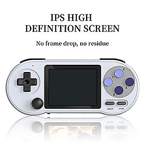 Panw Data Frog SF2000 Handheld Game Console, 3-inch IPS HD Screen Portable Handheld Nostalgic Arcade Retro Game Machine, 1500mAh Battery, Built-in 6000Games, Support 7 Emulators