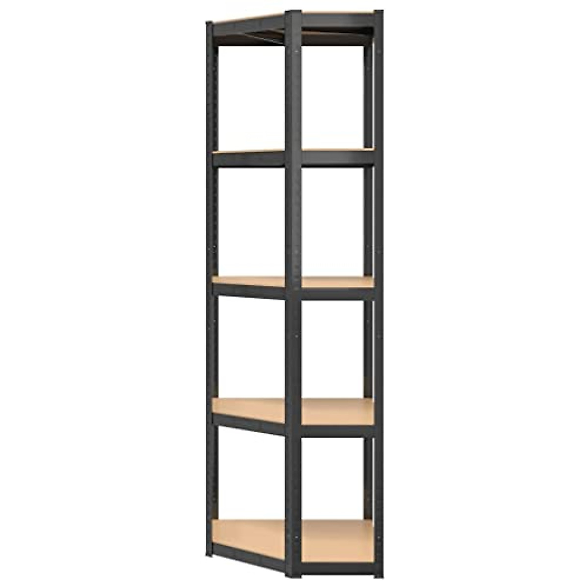 5 Tier Corner Shelf,Storage Shelf Units with a Reinforcement Bar,165.3 lb Loading Capacity per Shelf,Adjustable Storage Rack for Kitchen,Laundry Room, Basement, Bathroom 21.7"x21.7"x67.7" Anthracite