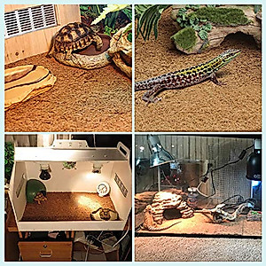 BWOGUE Reptile Carpet Natural Coconut Fiber Tortoise Lizard Mat,3 Pack Pet Terrarium Liner for Lizard Snakes Chamelon Geckos Turtle Bedding Mat Reptile Supplies