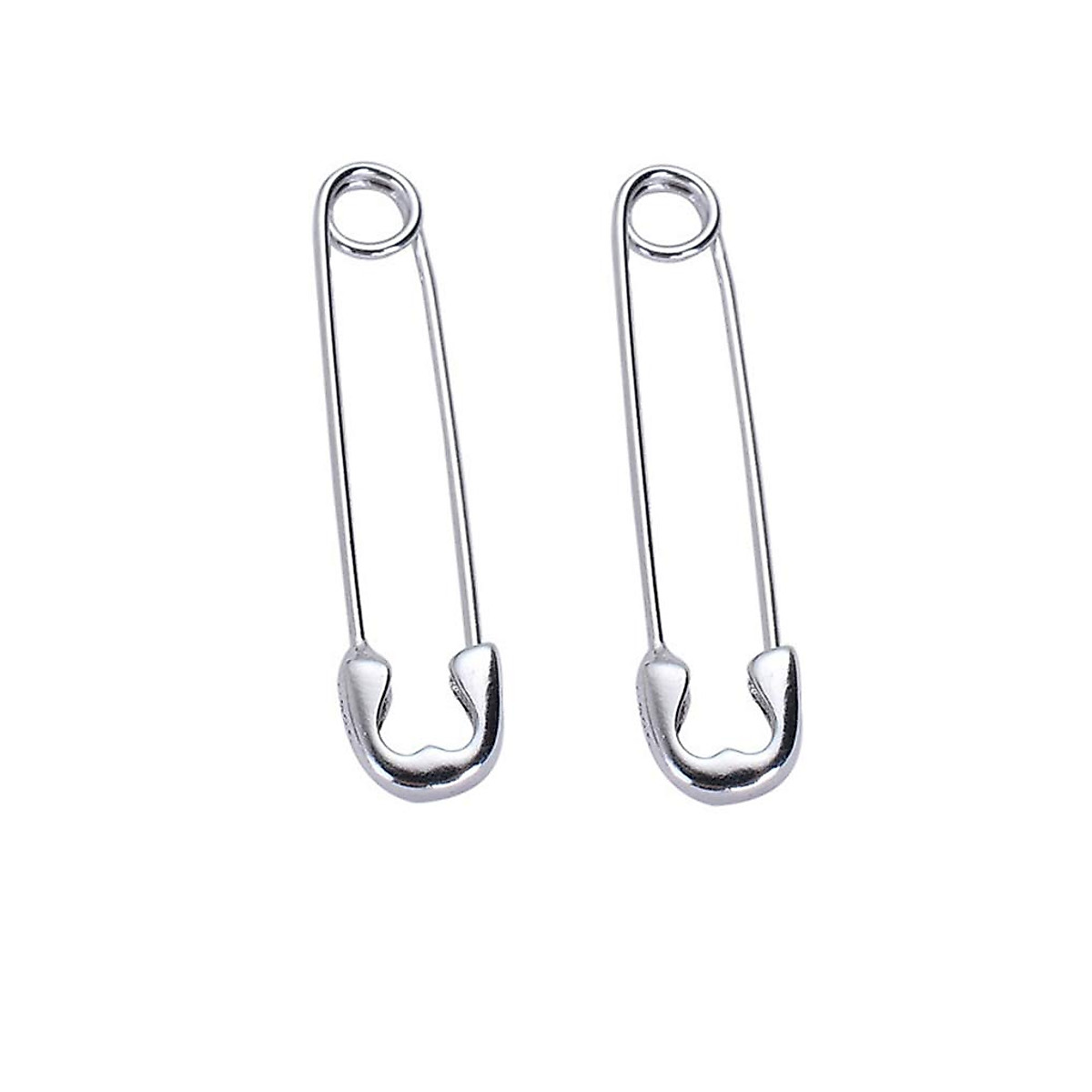 Reffeer 925 Sterling Silver Hoop Earrings Cute paper clip earrings Pin Cartilage earrings For Women (Silver)