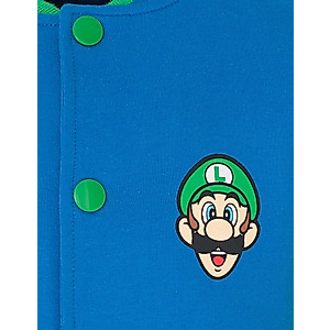 Super Mario Nintendo Luigi Little Boys Varsity Bomber Jacket 7-8