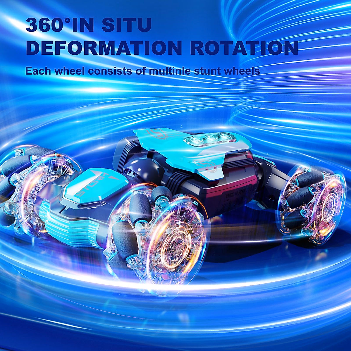 Gesture Sensing RC Stunt Car Remote Control car for Boys 360°Rotating 4WD RC Cars Transform 2.4Ghz Hand Controlled Toys for Boys 4-7 Birthday Presents for Kids Age 7 8 9 10 11 yr (Orange)