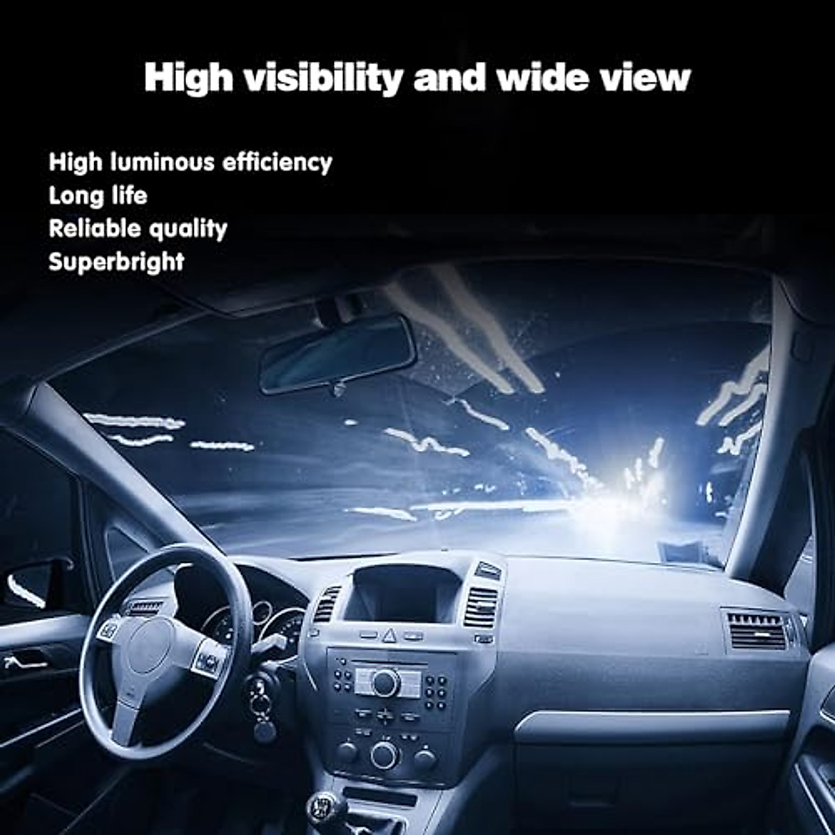 QODOLSI 2 PCS H11 Car Halogen lights, 12V 100W High Beam Low Beam Driving Fog Light, Ultra White Light Bulbs, Compatible with Most Cars, SUVs, Trucks