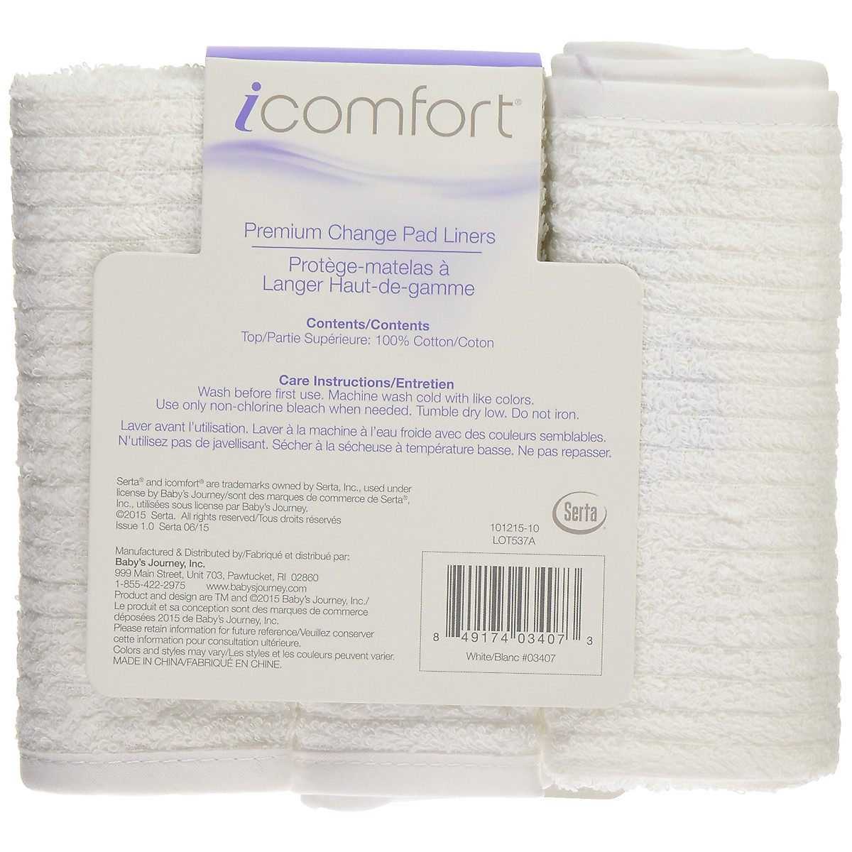 Serta iComfort Premium Change Liners, White - 3 Count